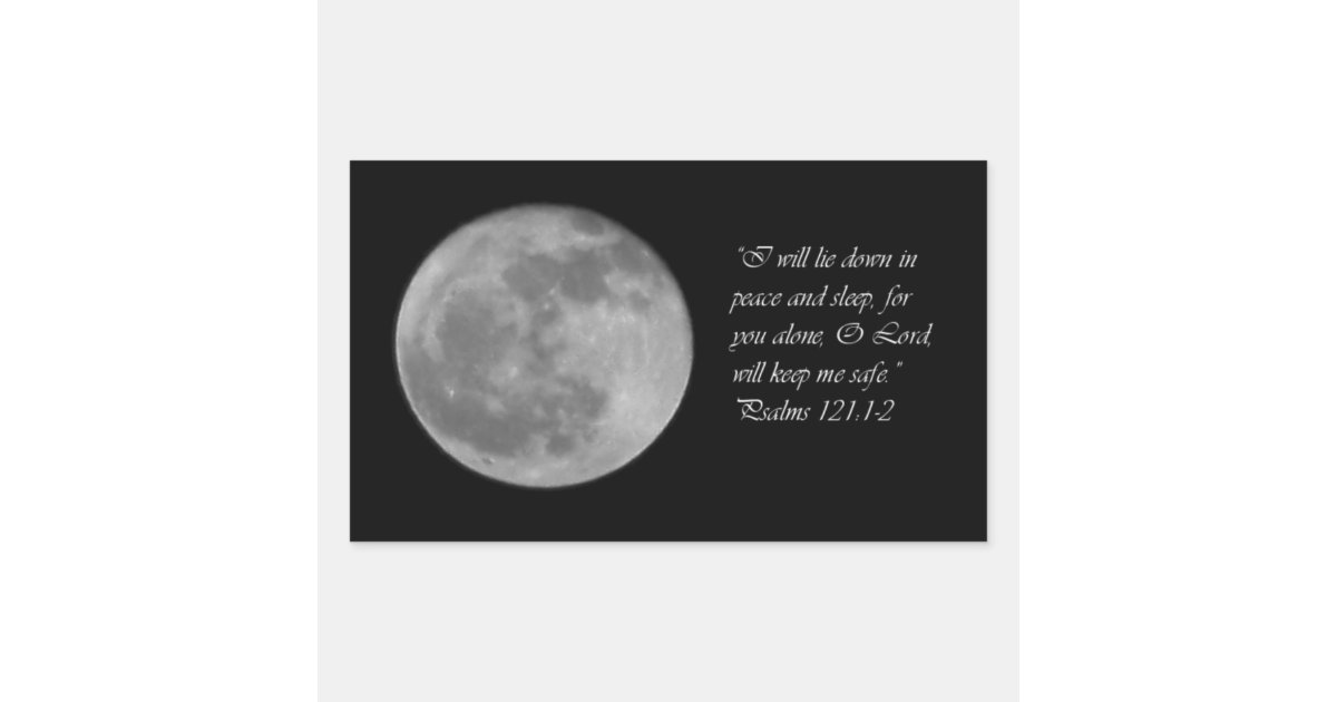 Psalm 121:1-2 Moon Christian Sticker | Zazzle