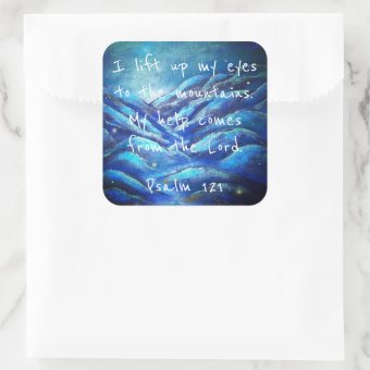 Psalm 121 Christian Scripture Stickers | Zazzle
