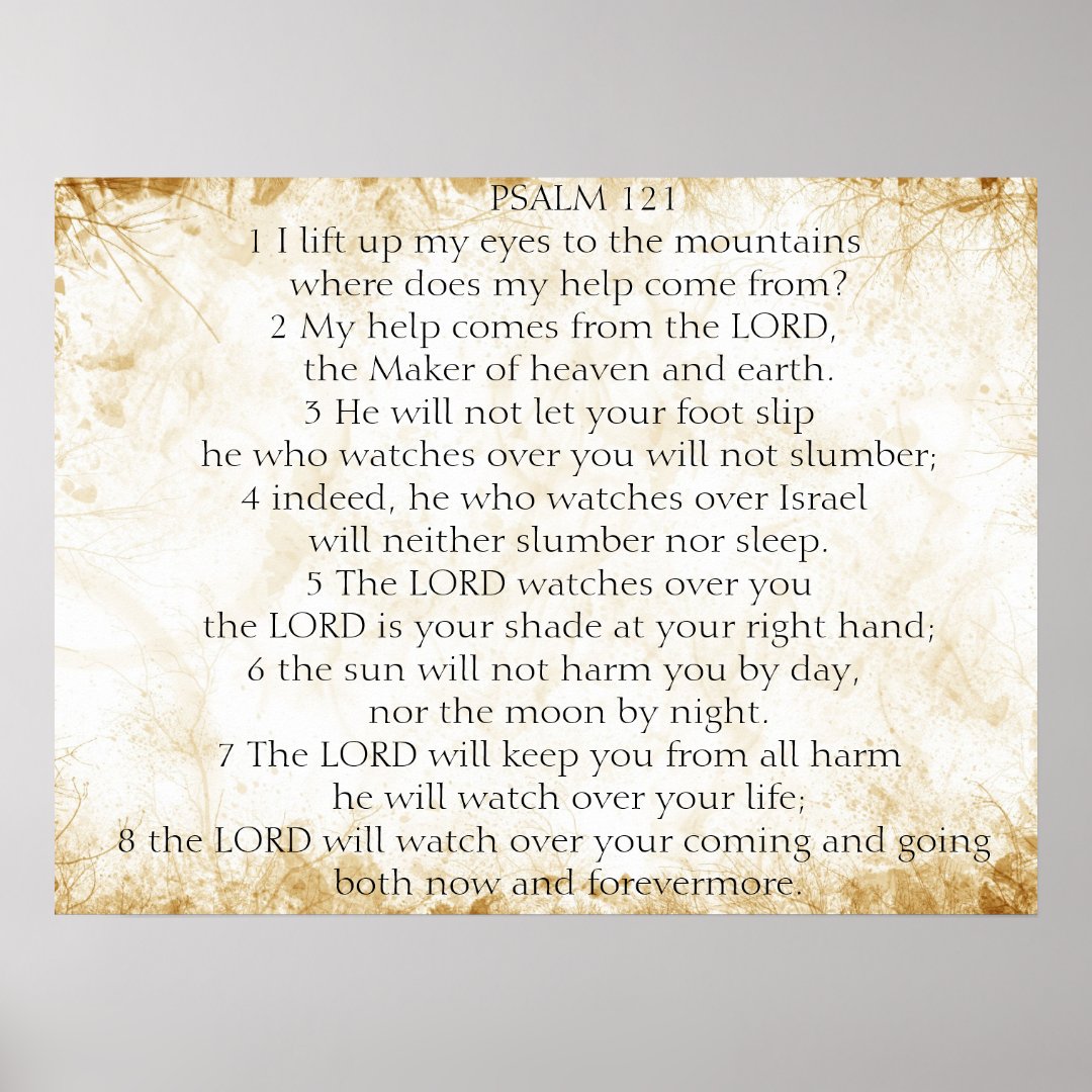 psalm 121 poster | Zazzle
