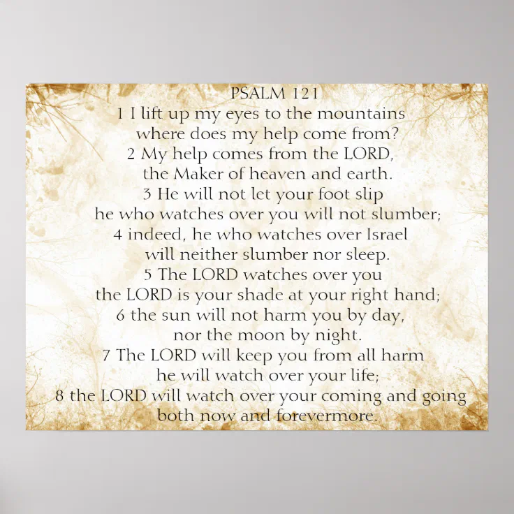 psalm 121 poster | Zazzle