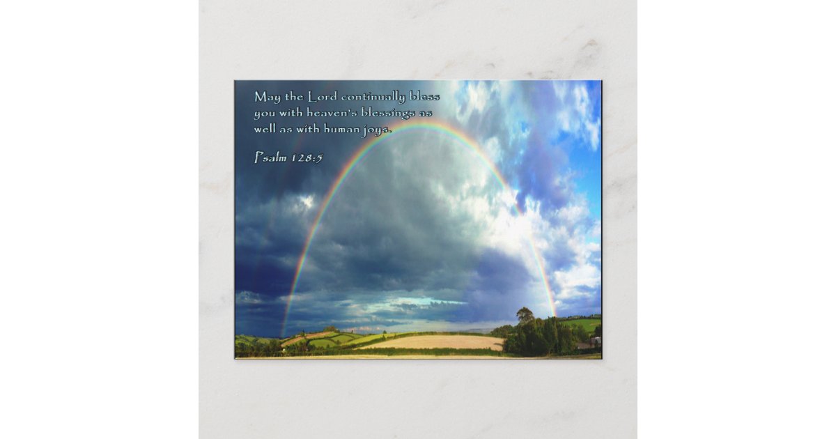 Psalm 128:5 Full Rainbow Postcard | Zazzle