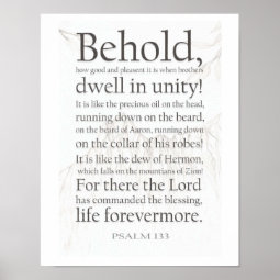 Psalm 133 poster | Zazzle