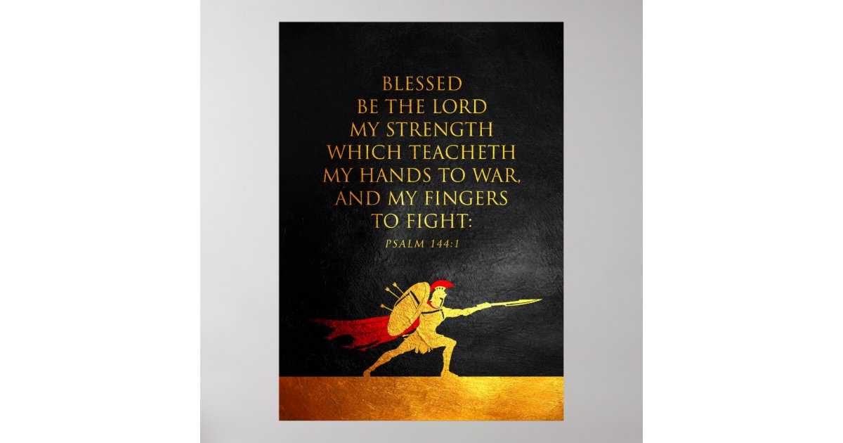 Psalm 144:1 Bible Verse Poster | Zazzle