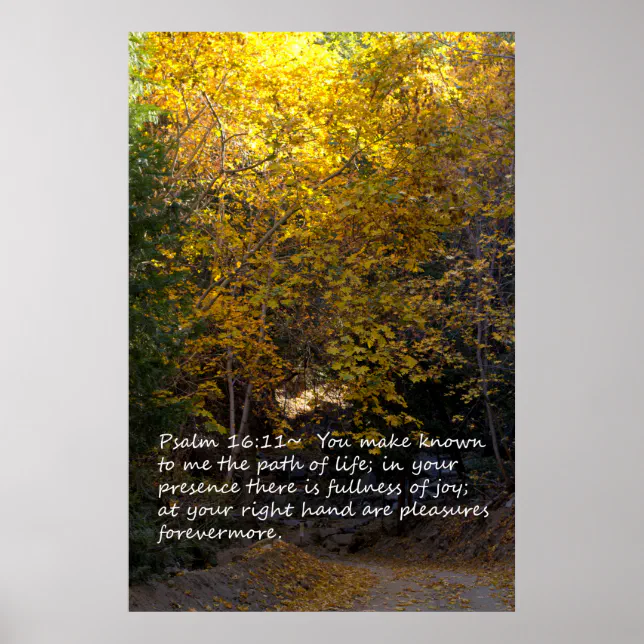 Psalm 16:11 path poster | Zazzle