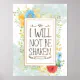 Psalm 16 8 I Will Not be Shaken Bible Christian Poster | Zazzle