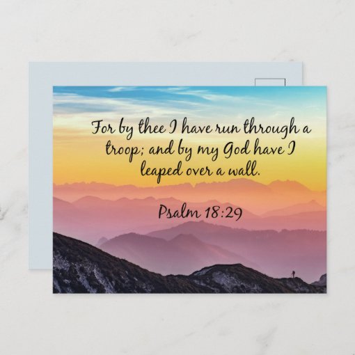 Psalm 18:29 postcard | Zazzle