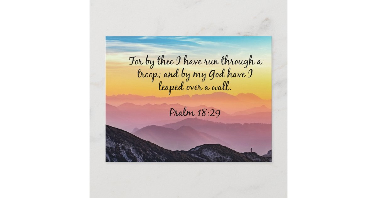 Psalm 18:29 postcard | Zazzle
