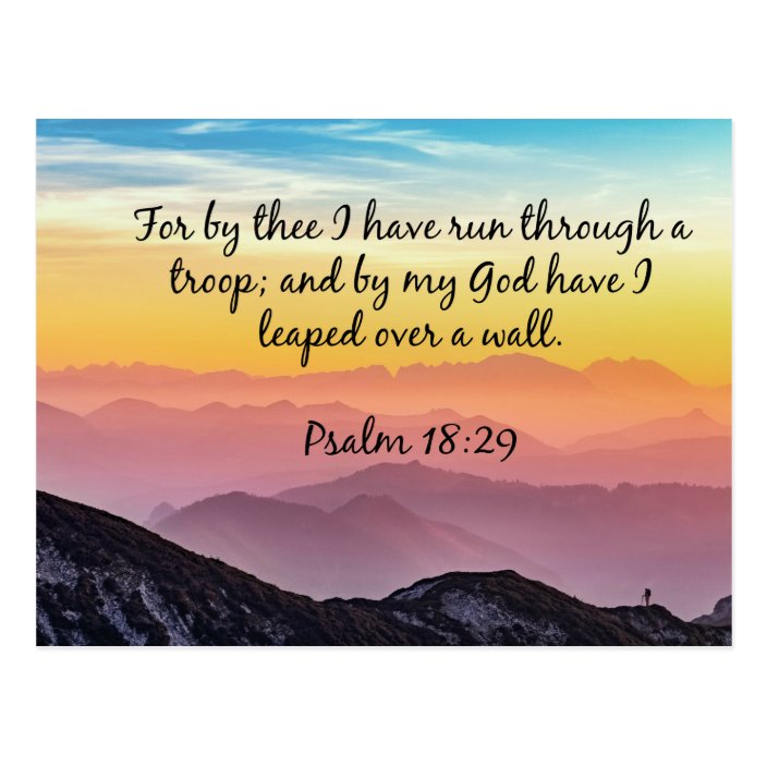 Psalm 18:29 postcard | Zazzle.com