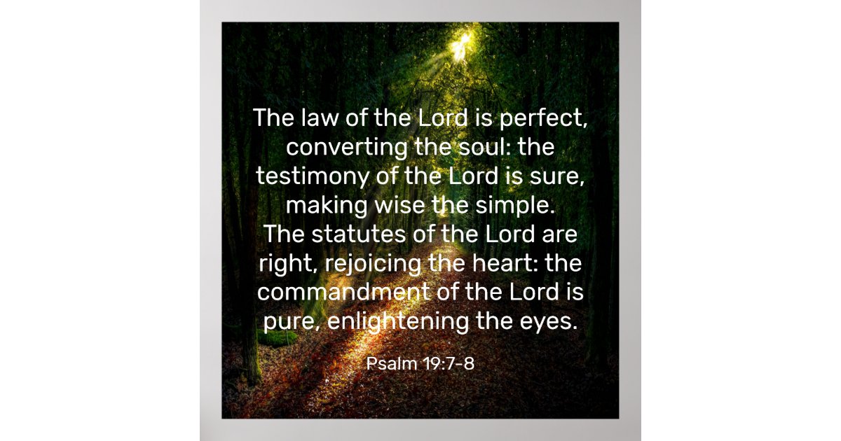 Psalm 19:7-8 poster | Zazzle