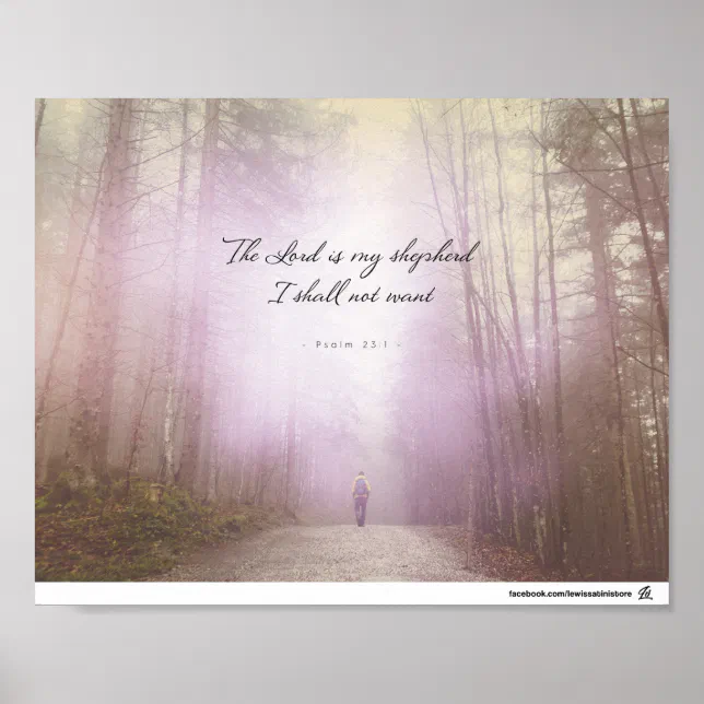 Psalm 23:1 - The Lord is my shepherd Poster | Zazzle
