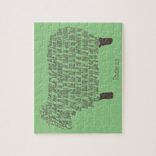 Psalm 23 Bible Verse Jigsaw Puzzle | Zazzle