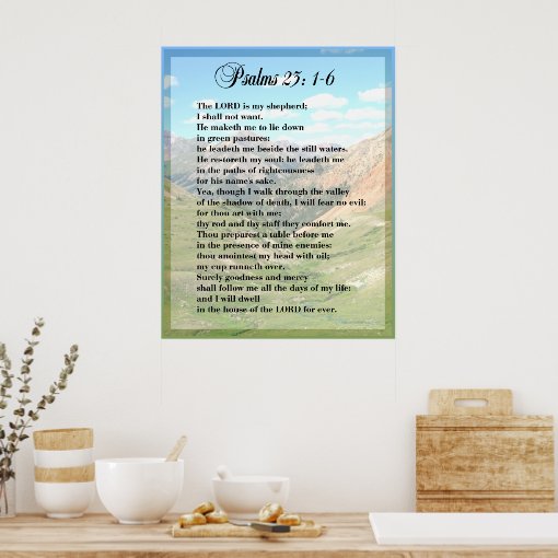Psalm 23 Framable POSTER PRINT | Zazzle