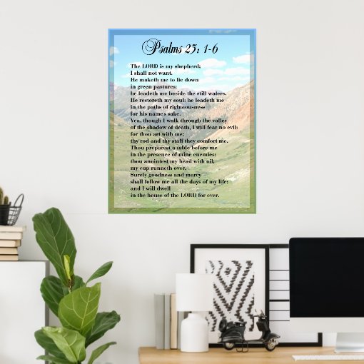 Psalm 23 Framable POSTER PRINT | Zazzle