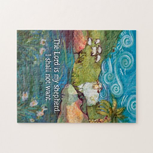 Psalm 23, Lord is my Shepherd 11x14" Puzzle | Zazzle