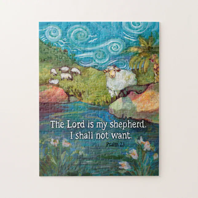 Psalm 23, Lord is my Shepherd 11x14" Puzzle | Zazzle