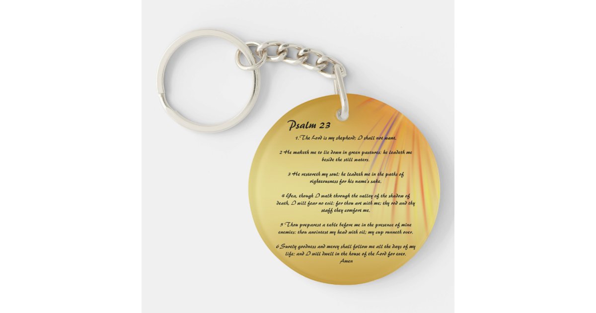 Psalm 23 personalized keychain | Zazzle