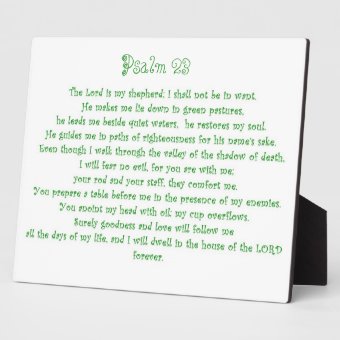 Psalm 23 Plaque | Zazzle