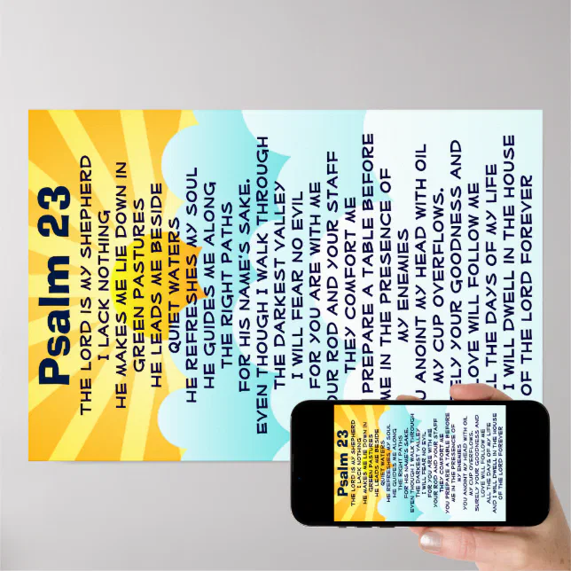 Psalm 23 poster | Zazzle