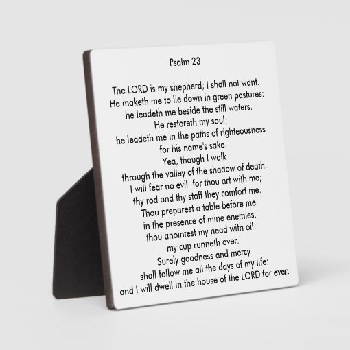 Psalm 23 Square Tabletop Photo Plaque | Zazzle