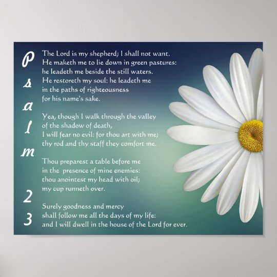 Psalm 23 - The LORD is my shepherd Poster | Zazzle.com