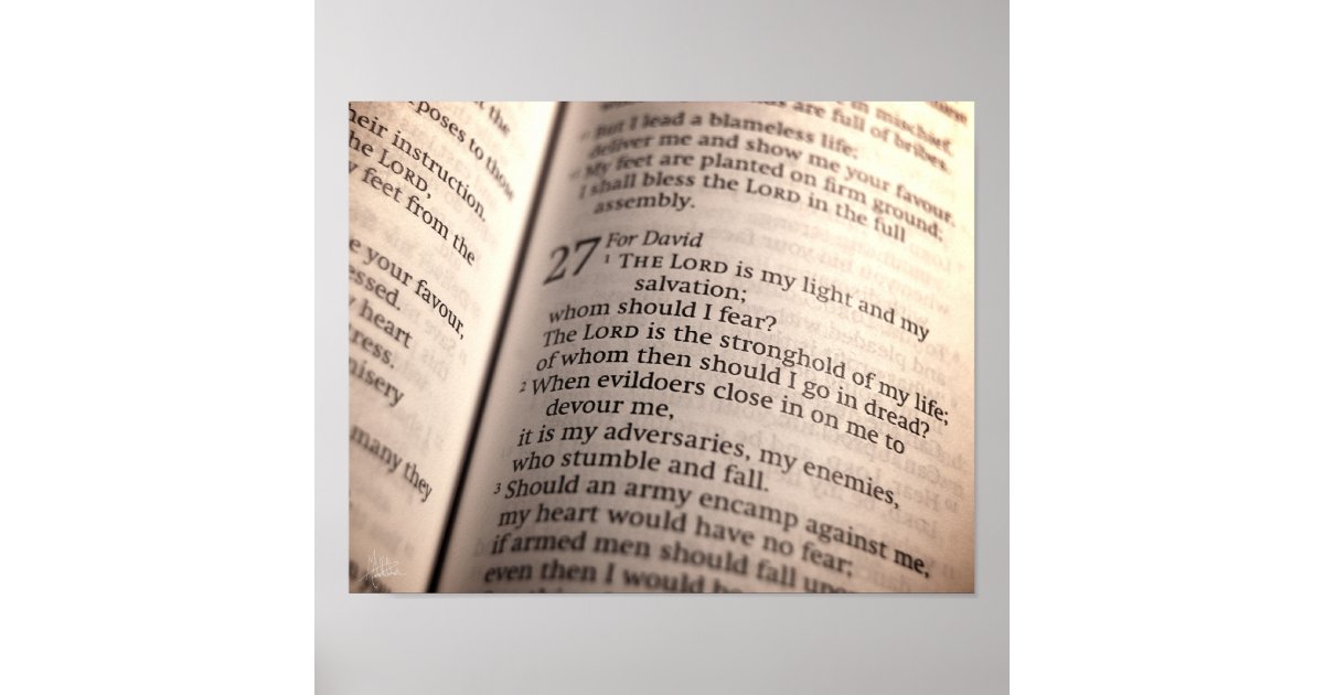 Psalm 27 [Print] Poster | Zazzle