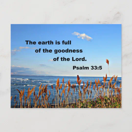 Psalm 33:5 postcard | Zazzle.com