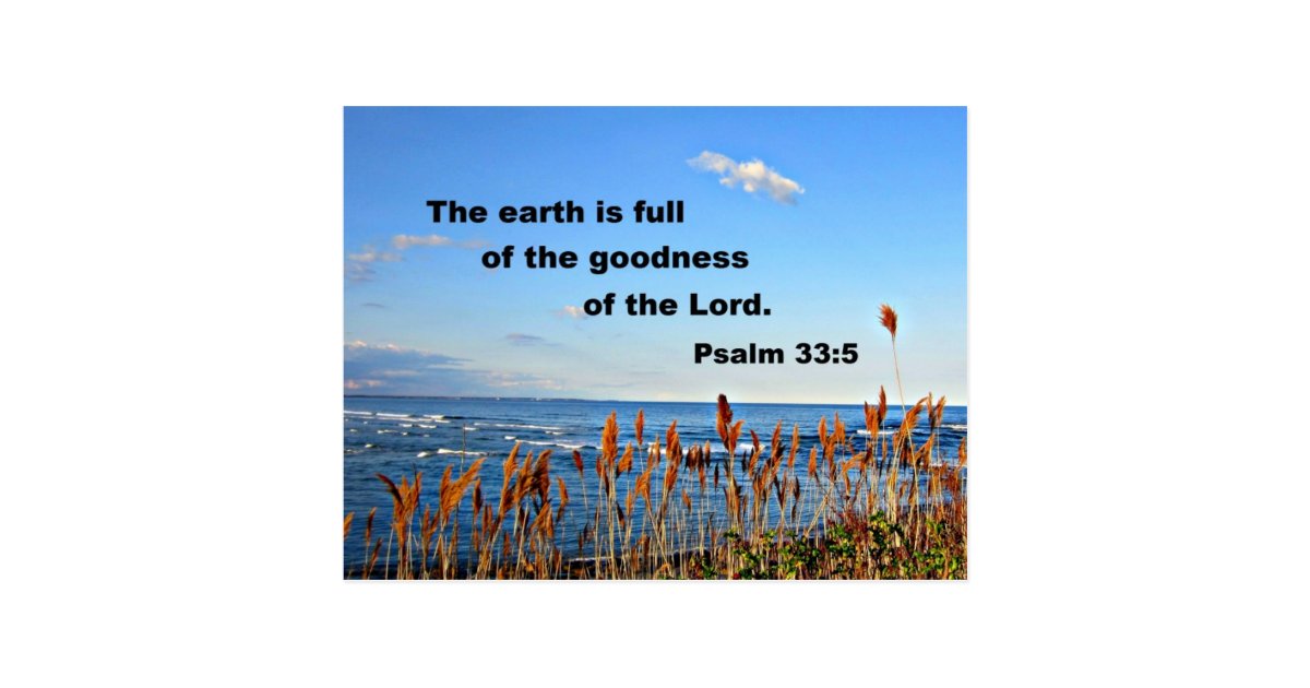 Psalm 33:5 postcard | Zazzle.com