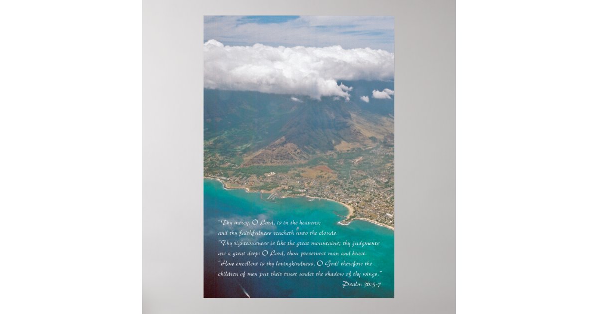 Psalm 36:5-7 Scripture Poster | Zazzle