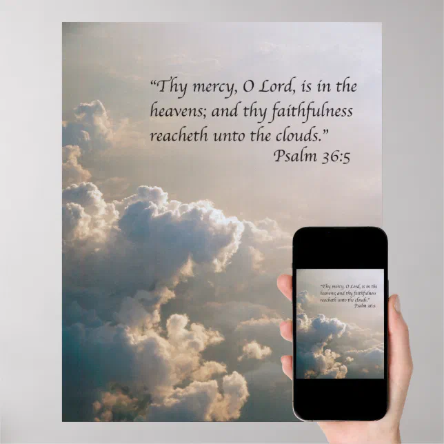 Psalm 36:5 poster | Zazzle