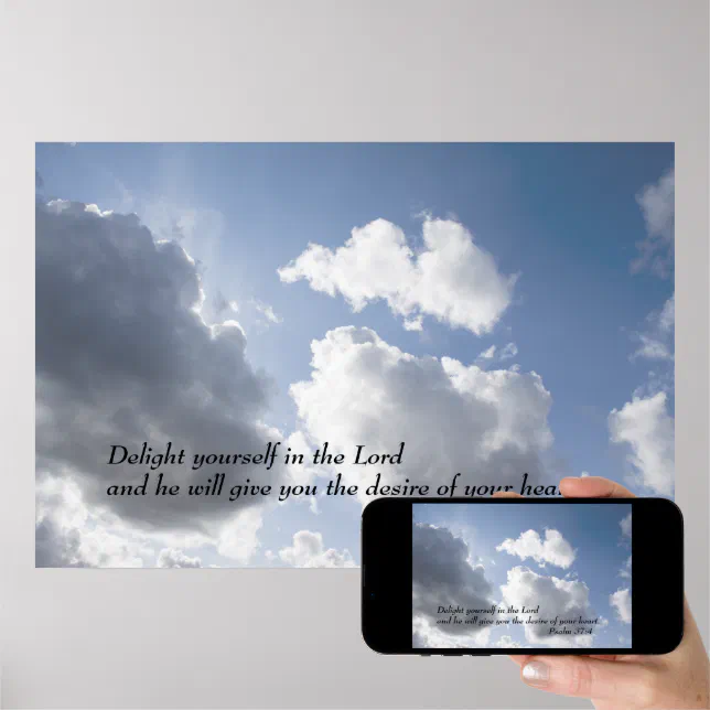 Psalm 37:4 poster | Zazzle