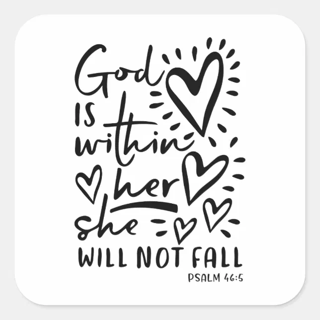 Psalm 46 Bible Verse Sticker | Zazzle