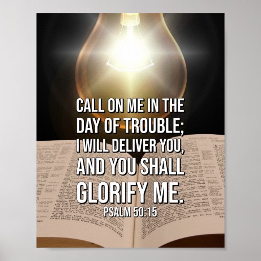 Psalm 50:15 Bible Verse Poster | Zazzle