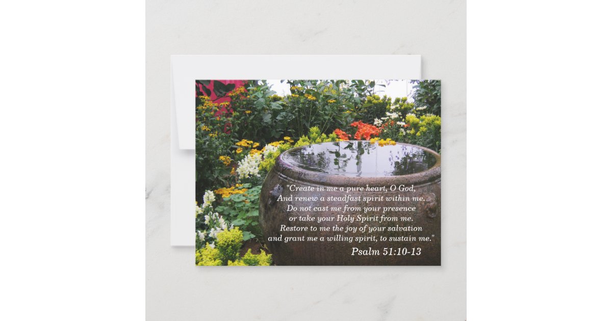 Psalm 51 10-13 Scripture Memory Card | Zazzle