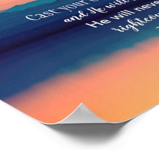 Psalm 55:22 Cast your cares on the LORD Poster | Zazzle