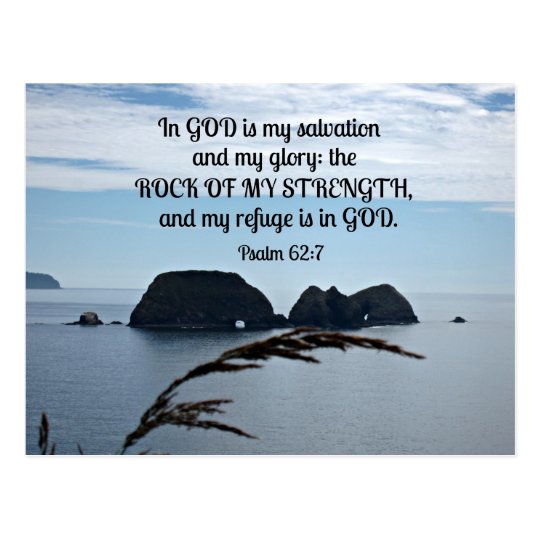 Psalm 62:7 In God is my salvation.. Postcard | Zazzle.com