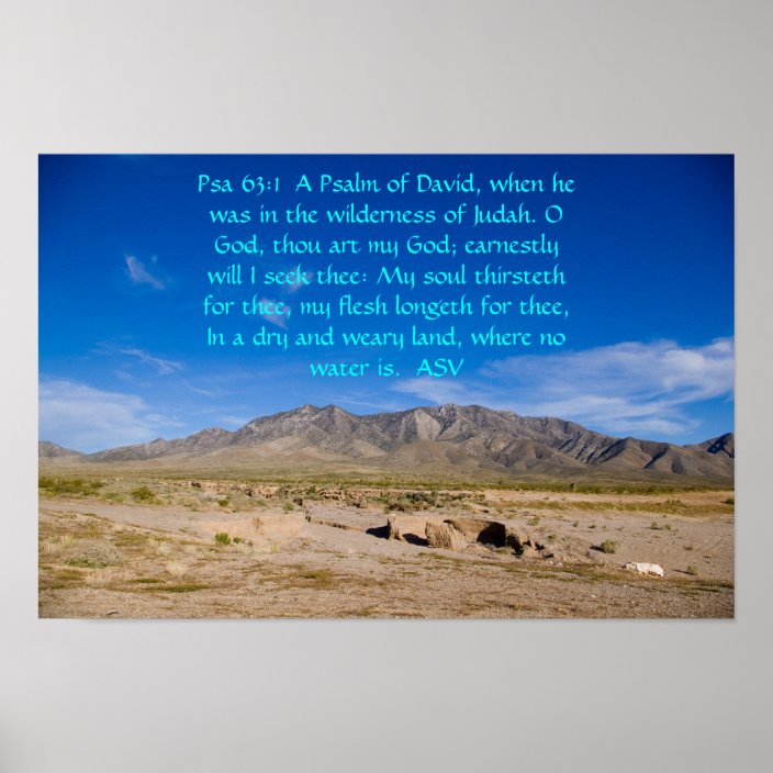 Psalm 63:1 poster | Zazzle