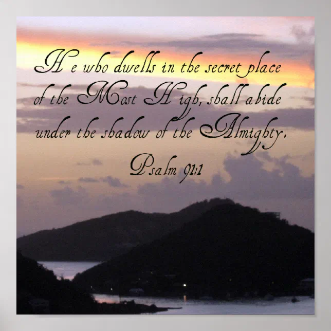 Psalm 91:1 poster | Zazzle