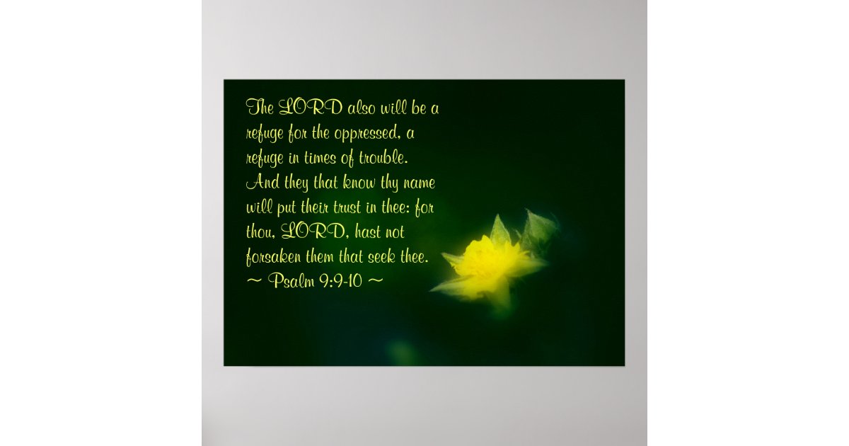 Psalm 9:9-10 poster | Zazzle