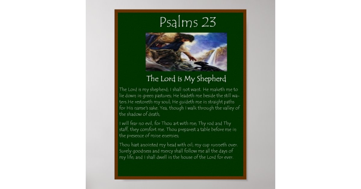 psalms 23 poster | Zazzle