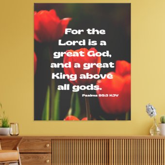 Psalms 95:3 Bible Verse KJV Pic Wall Art | Zazzle