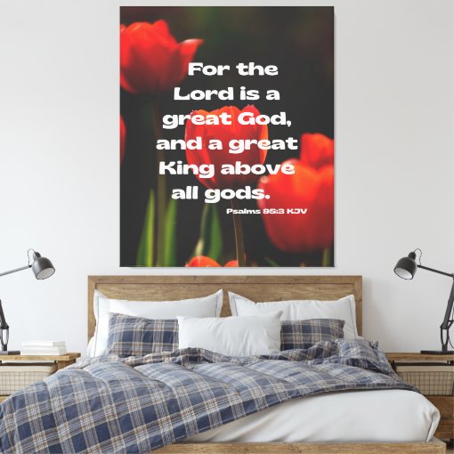 Psalms 95:3 Bible Verse KJV Pic Wall Art | Zazzle