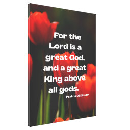 Psalms 95:3 Bible Verse KJV Pic Wall Art | Zazzle