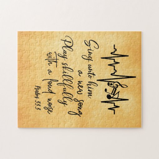 Psalms Bible Verse Jigsaw Puzzle | Zazzle