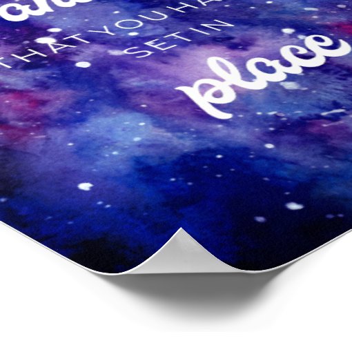 Psalms watercolor Galaxy Stars Bible Verse Quote Poster | Zazzle
