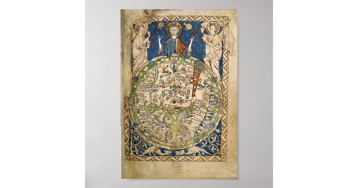 Psalter World Map (13th century) Poster | Zazzle