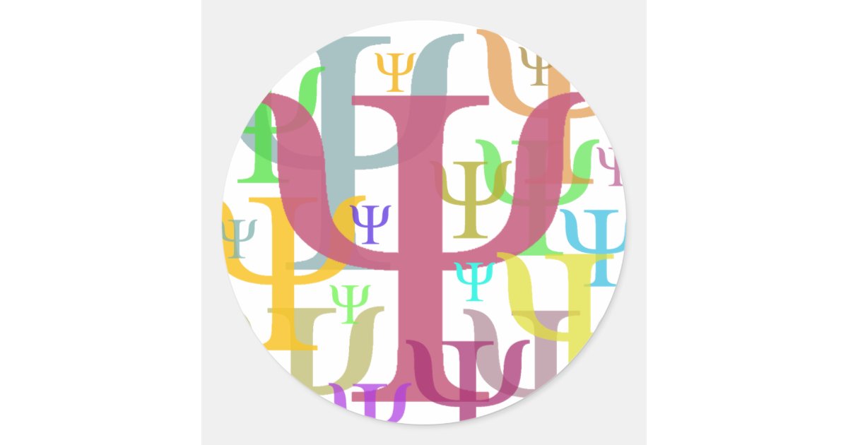 Psi Classic Round Sticker | Zazzle
