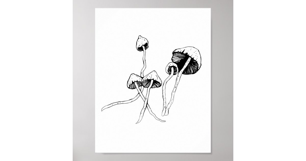 Psilocybin mushroom poster | Zazzle