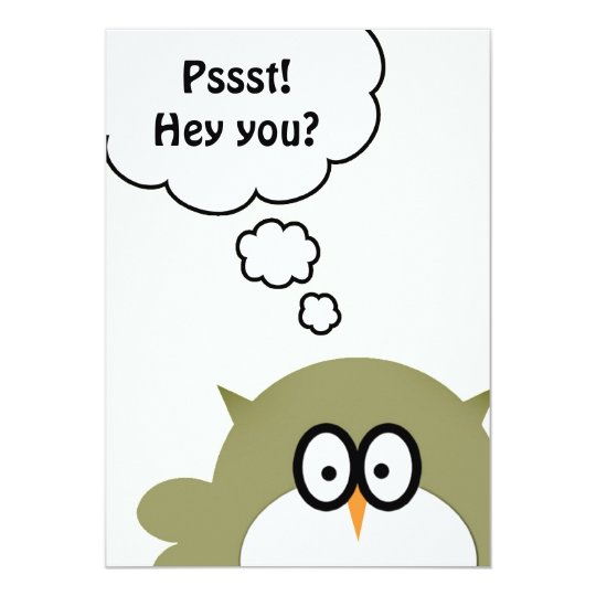 Pssst! Hey you? Birthday Party invite | Zazzle.com