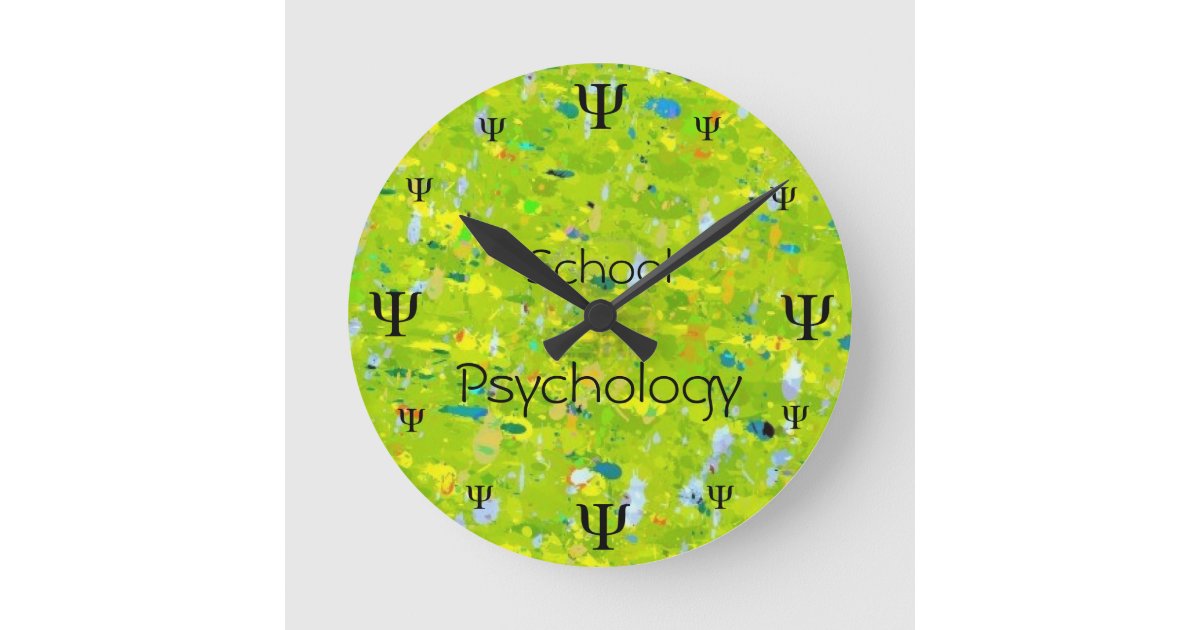 Psych Time School Psychology Clock | Zazzle