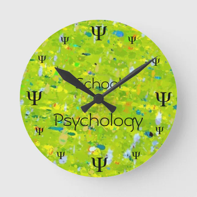 Psych Time School Psychology Clock | Zazzle